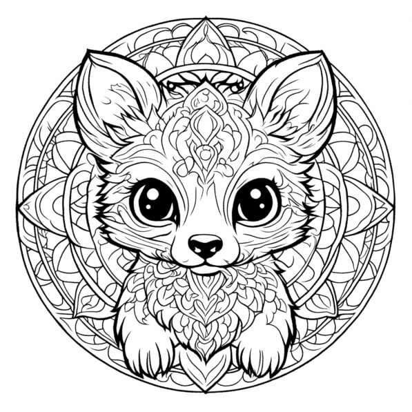 Descarga Ilustración Intrincada de Zorro con Diseños de Mandala Páginas ...