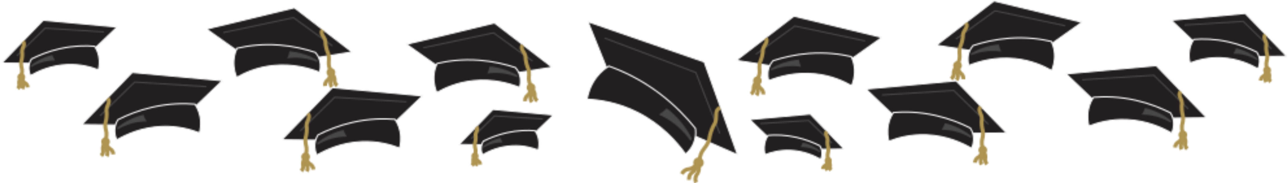 Download Black Graduation Caps Collection Borders & Corners Online ...