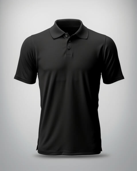 Download Black Polo Shirt on Neutral Background Mockups Online ...