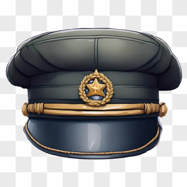 Download Illustration of a Military Cap with Star Emblem Cartoons ...