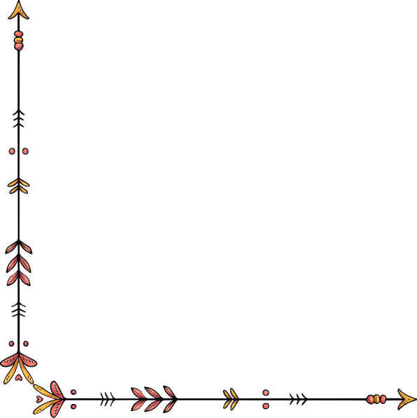 Download Decorative Border with Arrows and Leaves Borders & Corners ...