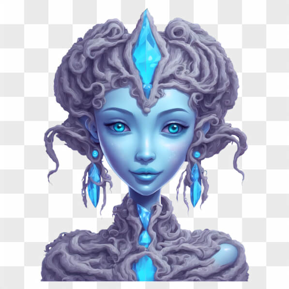 Descarga Personaje Azul Encantado con Cristales Cartoons En Línea ...