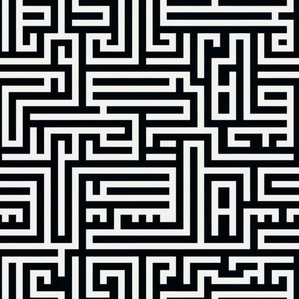 Download Intricate Black and White Maze Design Patterns Online - Creative Fabrica