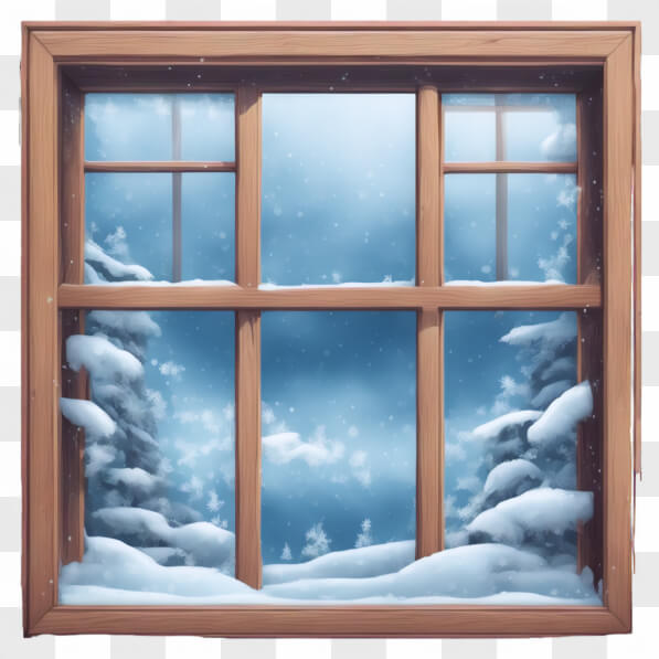 Download Winter Scene from a Cozy Window Cartoons Online - Creative Fabrica