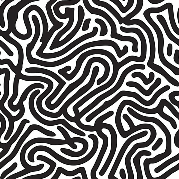 Download Intricate Abstract Design with Flowing Black Lines Patterns ...