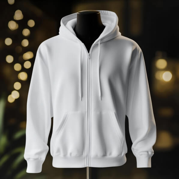 Download White Zip-Up Hoodie on Mannequin Mockups Online - Creative Fabrica