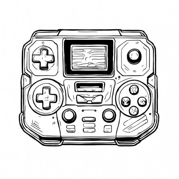 Download Stylized Video Game Controller Coloring pages Online ...