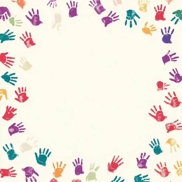 Download Colorful Handprints on Cream Background Backgrounds Online ...