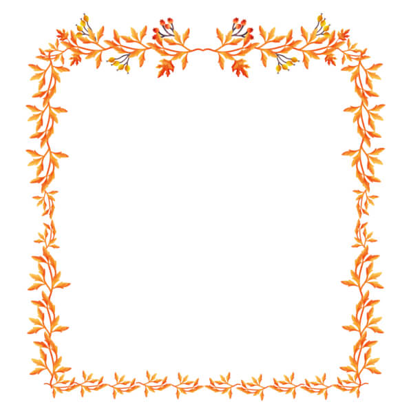 Download Autumn Leaves Decorative Frame Frames Online - Creative Fabrica