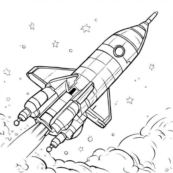 Télécharger Illustration de fusée lançant dans l'espace Pages de ...