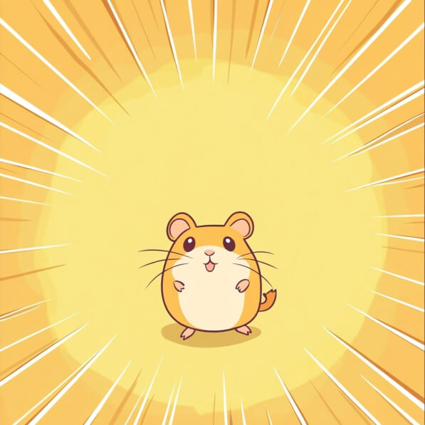 Download Cheerful Animated Hamster with Radiant Background Backgrounds ...