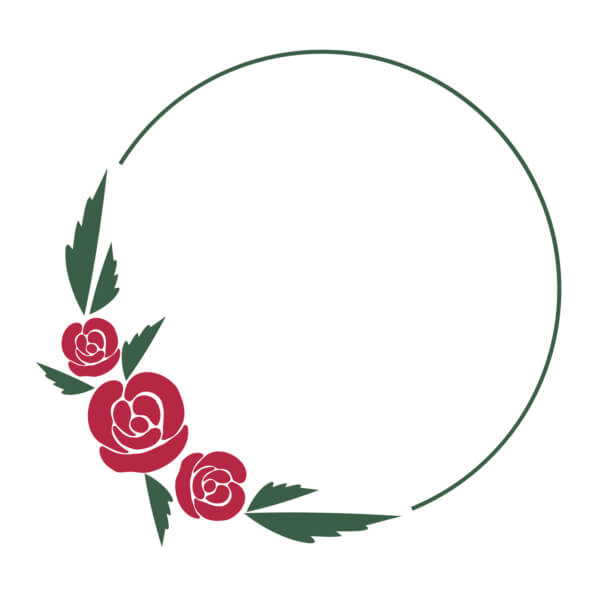 Download Minimalist Floral Frame with Red Roses Frames Online ...