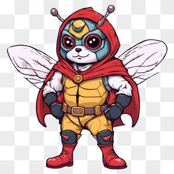 Download Whimsical Bear-Insect Superhero Character Cartoons Online ...