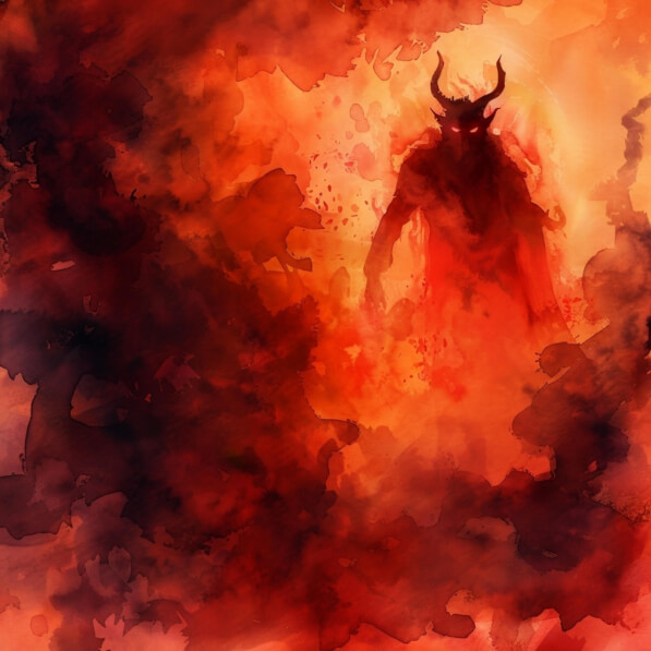 Download Demonic Figure in Fiery Background Backgrounds Online ...
