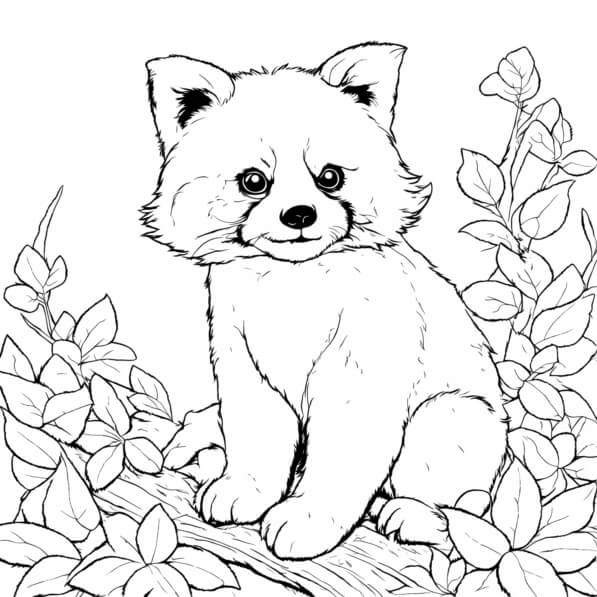 Download Cute Baby Fox Illustration Coloring pages Online - Creative ...