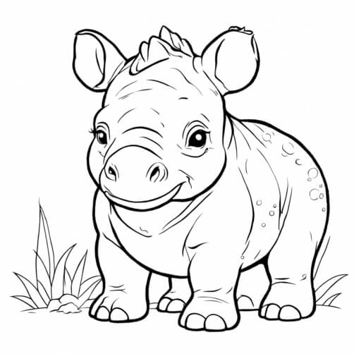 Free Rhinoceros Coloring pages - Download Printable Rhinoceros Coloring ...