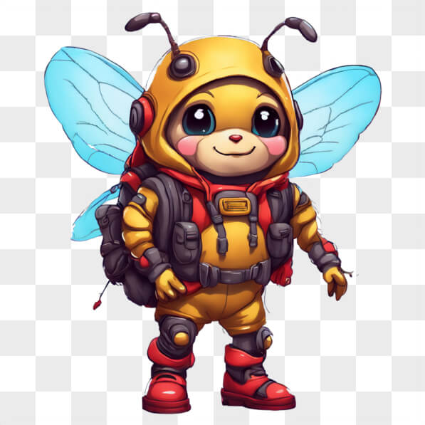 Download Cute Bee Character in Yellow Outfit Cartoons Online - Creative ...