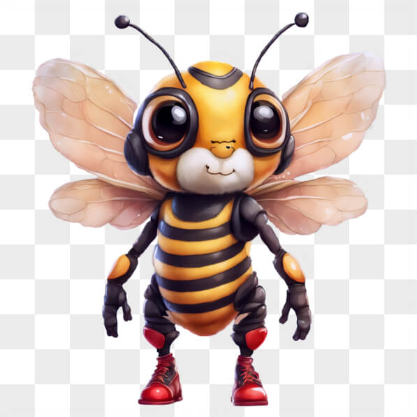 Download Playful Cartoon Bee Character Cartoons Online - Creative Fabrica