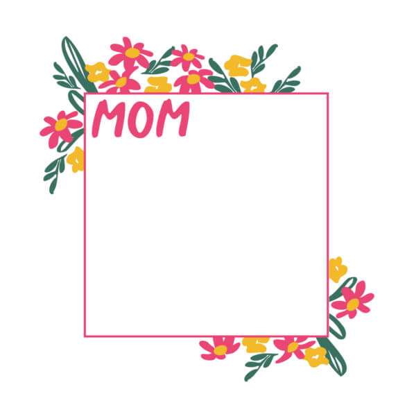 Descarga Marco Floral Vibrante para el Día de la Madre Marcos En Línea ...
