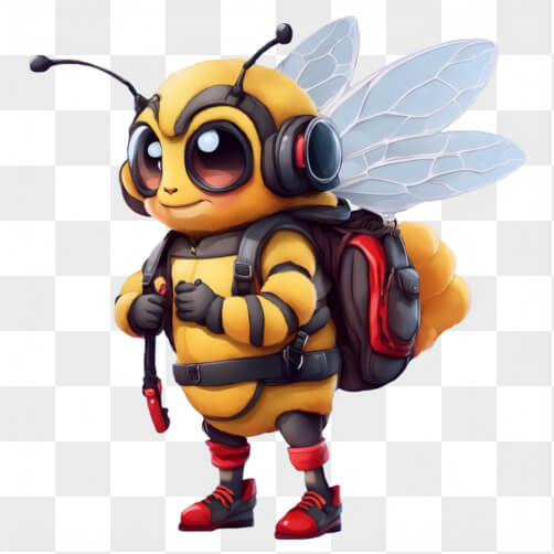 Download Cartoon Bee Superhero with Sunglasses Cartoons Online ...