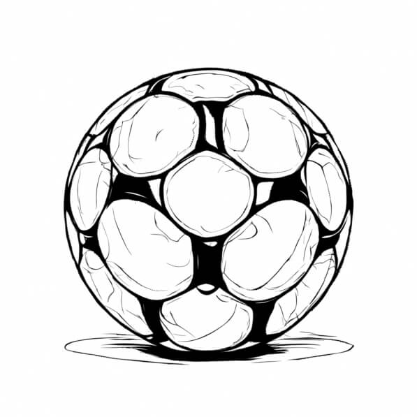 Download Stylized Soccer Ball Illustration Coloring pages Online ...