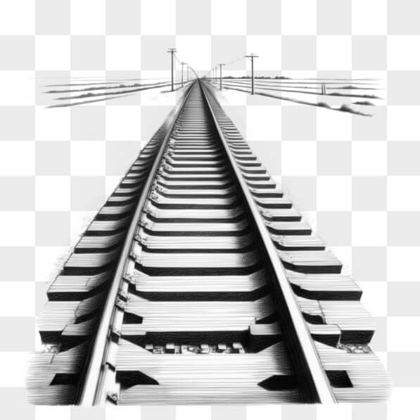 Download Railway Track in Open Landscape Sketches Online - Creative Fabrica