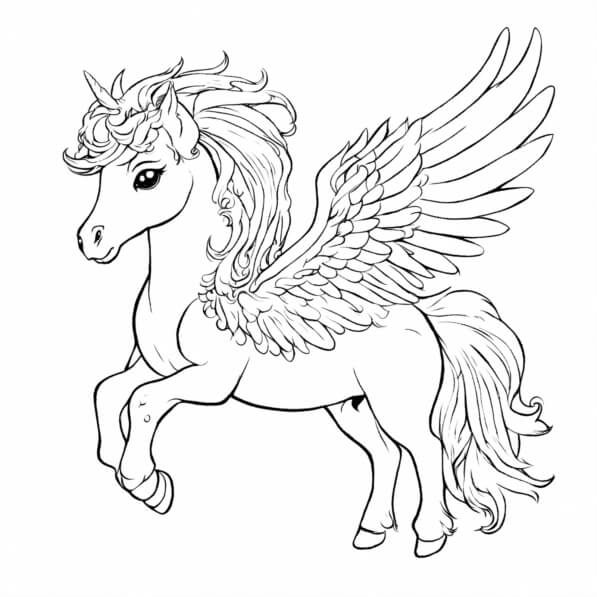 Download Majestic Winged Unicorn Coloring pages Online - Creative Fabrica Download Majestic Winged Unicorn Coloring pages Online - Creative Fabrica