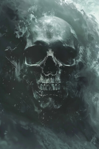 Download Ethereal Skull in Mist Backgrounds Online - Creative Fabrica