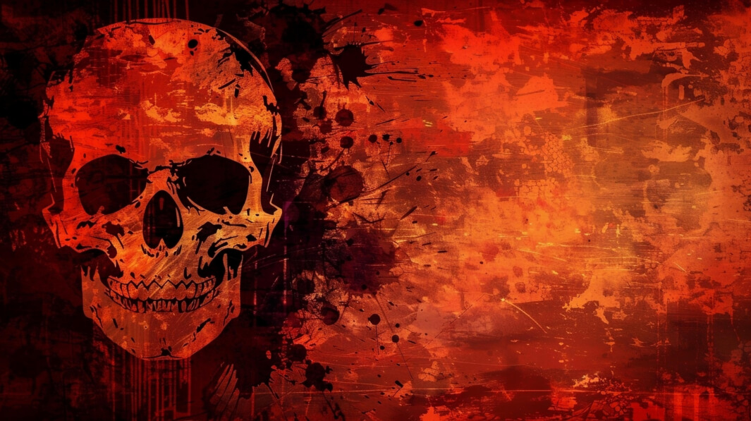 Download Stylized Skull Artwork with Abstract Background Backgrounds ...