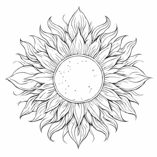 Download Intricate Sun Mandala Design Coloring pages Online - Creative ...