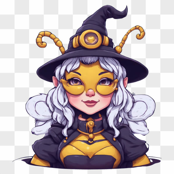 Download Whimsical Bee Witch Character Cartoons Online - Creative Fabrica