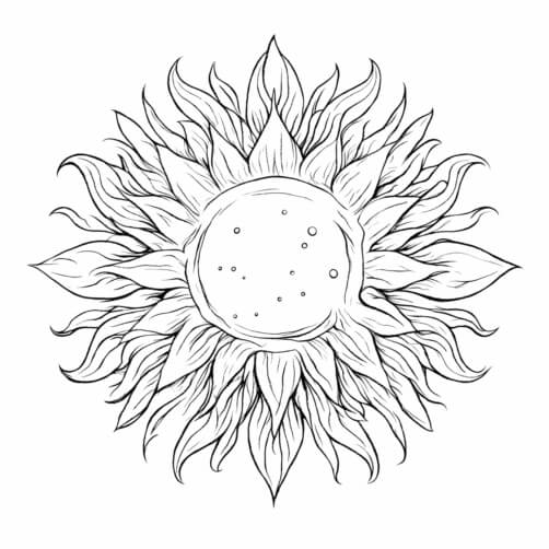 Download Intricate Sun Mandala Design Coloring pages Online - Creative ...