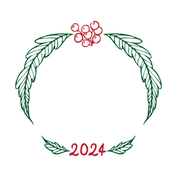 Download Festive wreath design for 2024 Frames Online - Creative Fabrica