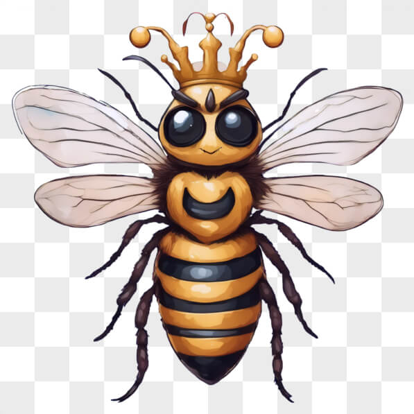 Download Crowned Bee Character Cartoons Online - Creative Fabrica