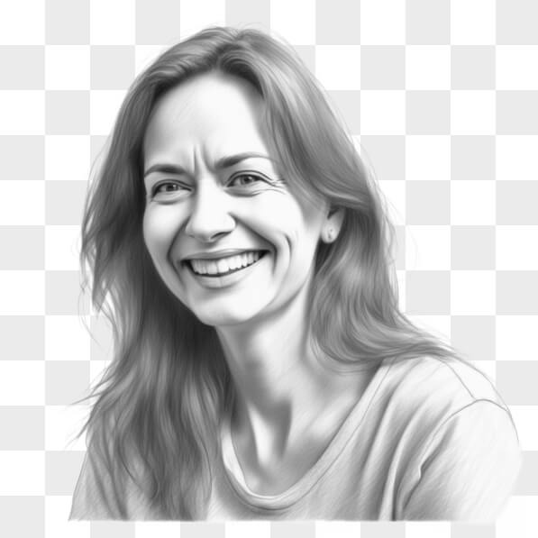 Download Smiling Woman Portrait Sketches Online - Creative Fabrica