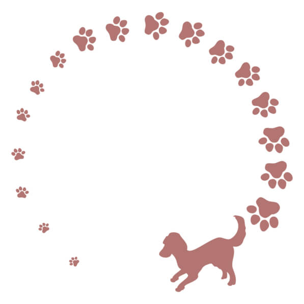 Download Playful Dog with Paw Prints Frames Online - Creative Fabrica