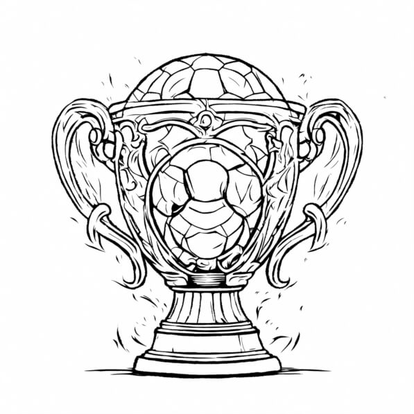 Download Soccer Trophy Design Coloring pages Online - Creative Fabrica