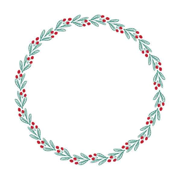 Download Festive Wreath with Leaves and Berries Frames Online ...
