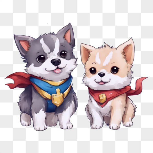 Descarga Dos perros de dibujos animados en capas de superhéroe Cartoons ...