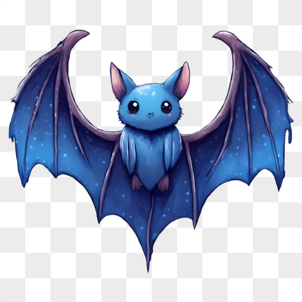 Download Cute Blue Bat Cartoons Online - Creative Fabrica