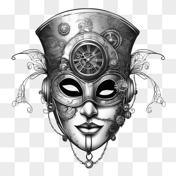 Download Intricate Steampunk Mask Design Sketches Online - Creative Fabrica