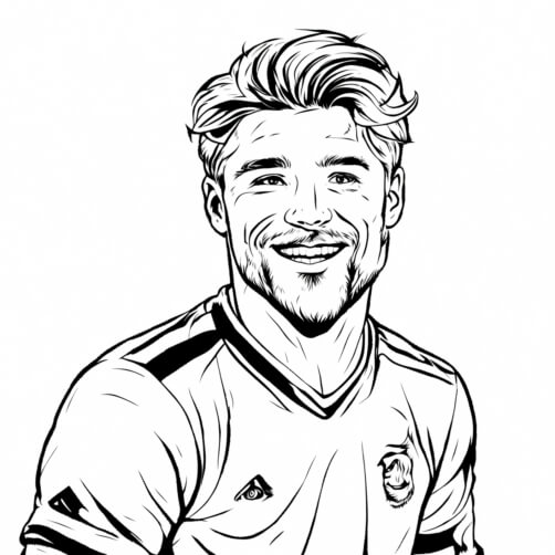 Free Soccer Player Coloring pages - Download Printable Soccer Player ...