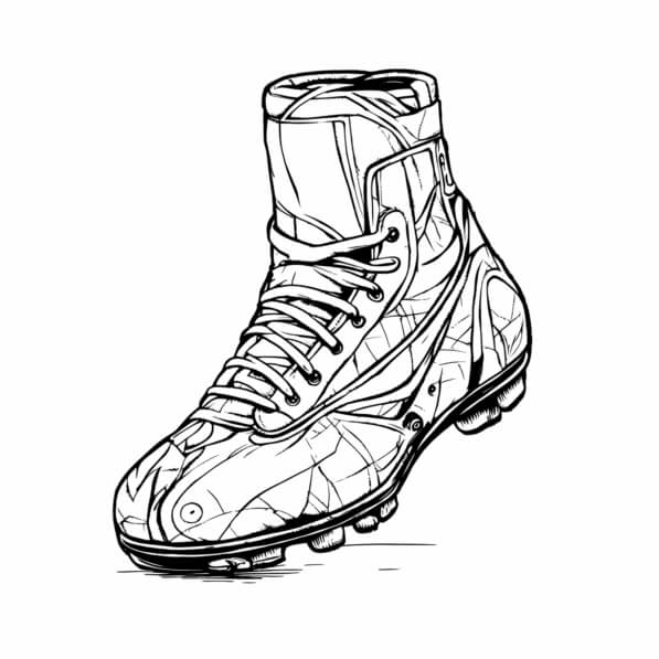Download Detailed Sports Boot Line Drawing Coloring pages Online ...