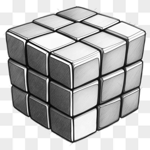 Download Sketch of a Rubik's Cube Sketches Online - Creative Fabrica