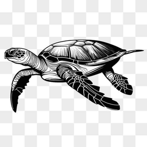 Download Illustrated Turtle Swimming Sketches Online - Creative Fabrica