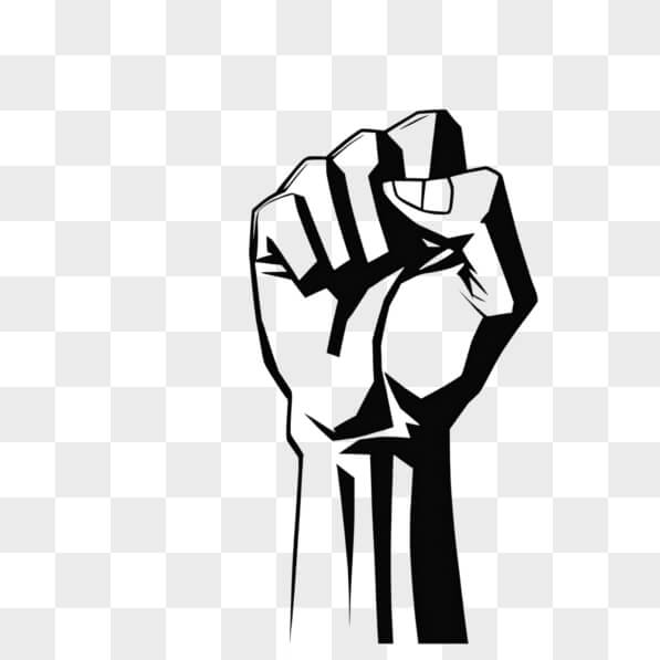 Download Raised Fist Symbolizing Strength and Resistance Sketches ...