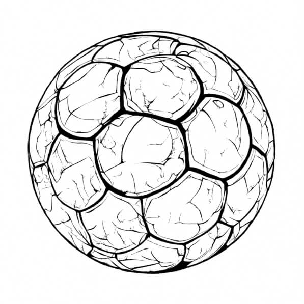 Download Stylized Soccer Ball Outline Coloring pages Online - Creative ...