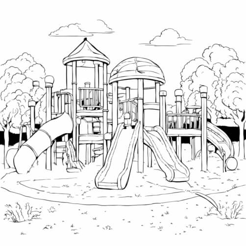 Free Playground Coloring pages - Download Printable Playground Coloring ...