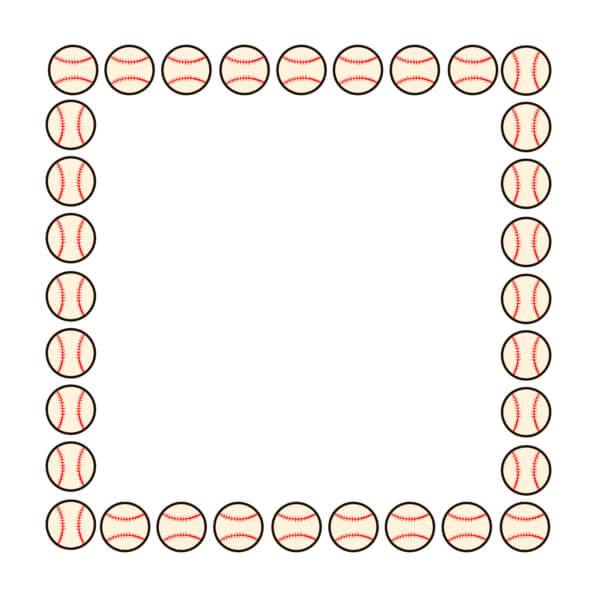 Download Decorative Baseball Border Frames Online - Creative Fabrica