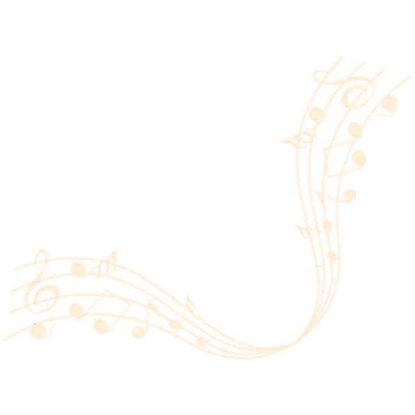 Download Flowing Musical Notes on White Background Borders & Corners ...